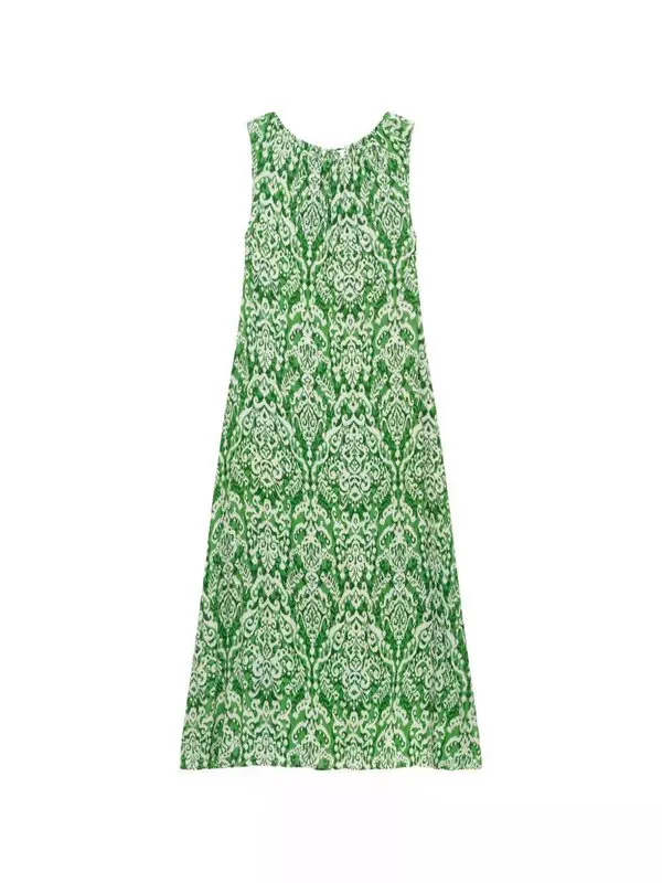 Malìparmi Dreamscape Ikat-print Dress - Green