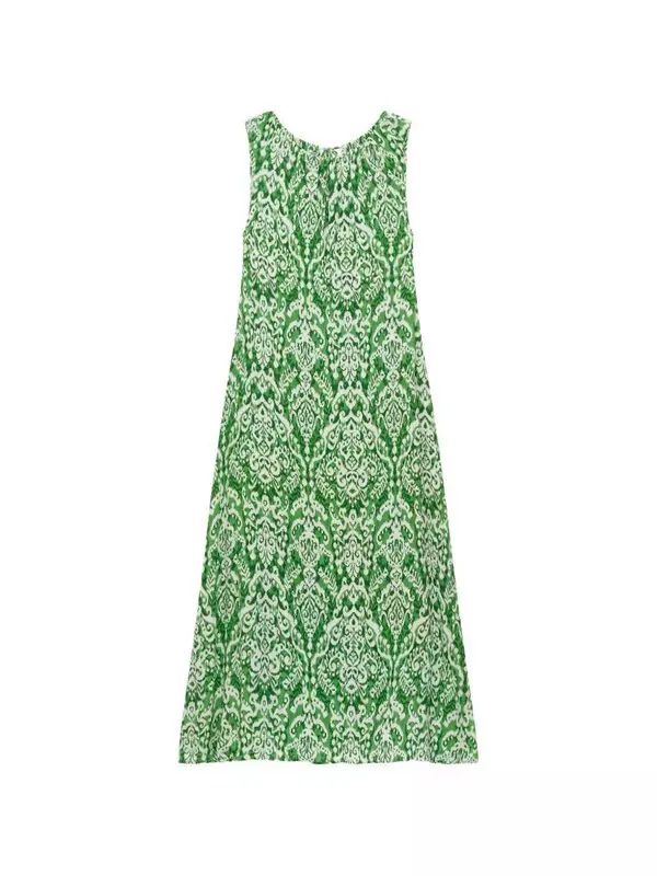 Malìparmi Dreamscape Ikat-print Dress - Green
