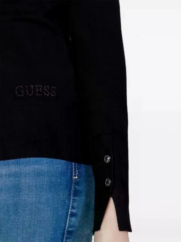 Guess Buttoned-cuff V-neck Sweater
