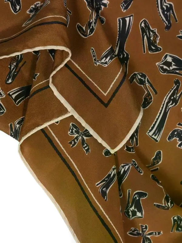 Moschino Shoe-print Scarf