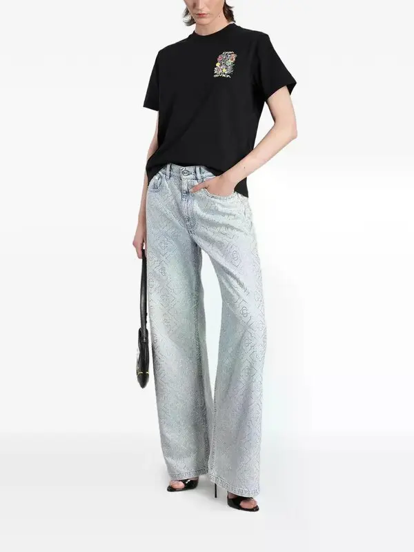 Casablanca Crystal-embellished Monogram Baggy Jeans