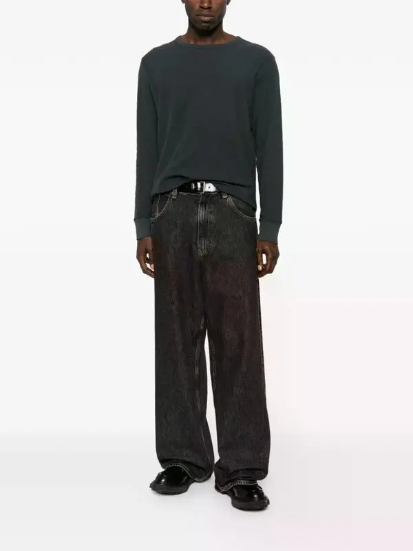 SUNFLOWER Five-pocket Wide-leg Jeans - Black