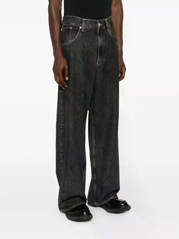 SUNFLOWER Five-pocket Wide-leg Jeans - Black