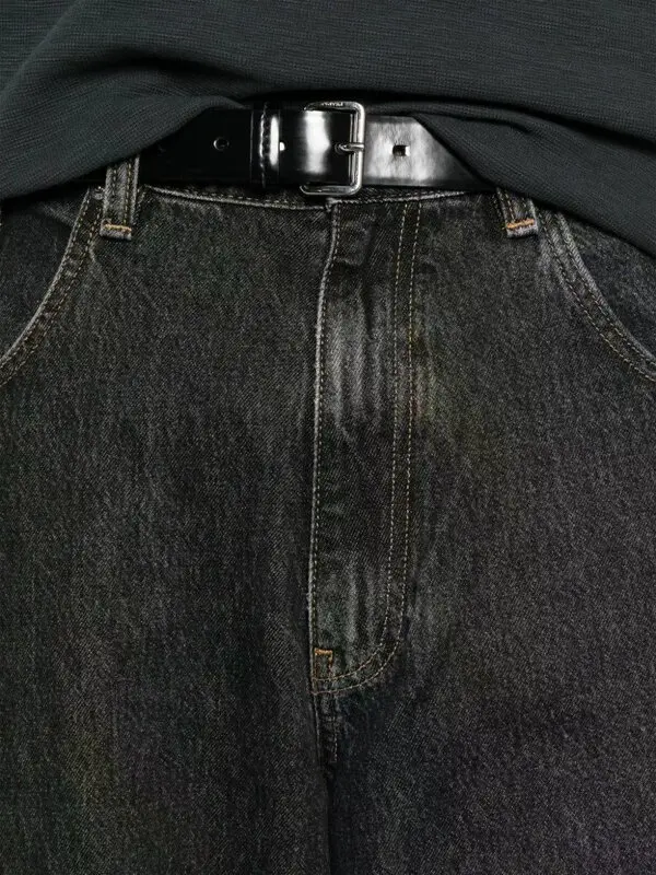 SUNFLOWER Five-pocket Wide-leg Jeans - Black