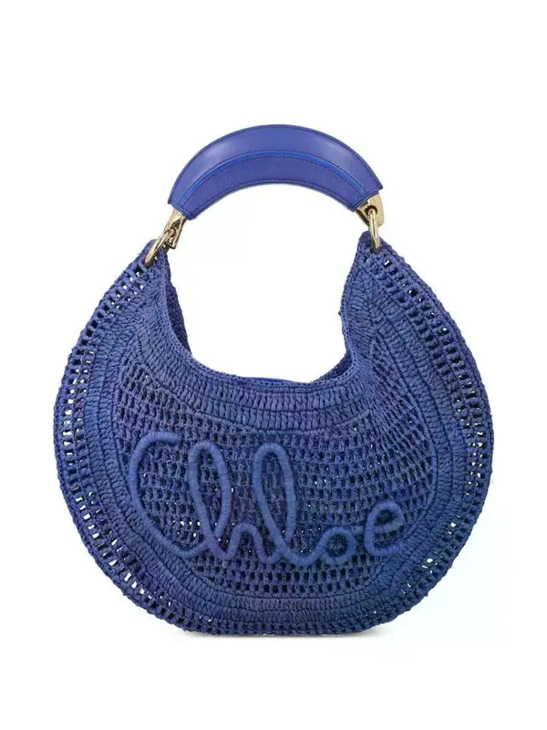 Chloé Embroidered Shoulder Bag - Blue