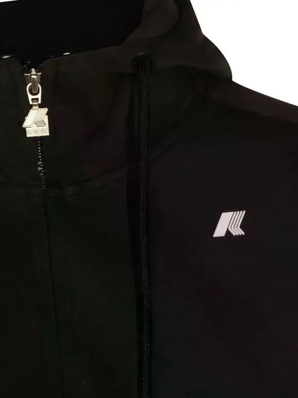 K-WAY Anton Logo-patch Zip-up Hoodie - Black