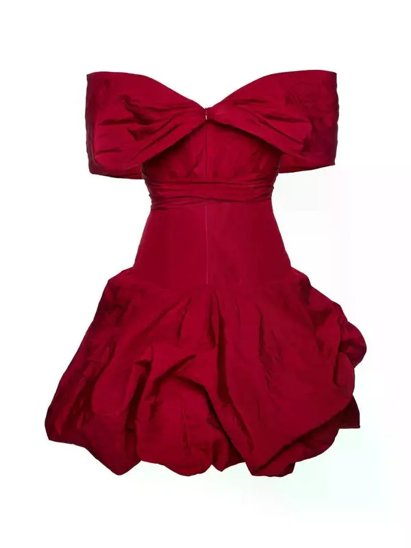 Magda Butrym Rosette-detail Bubble-skirt Dress - Red