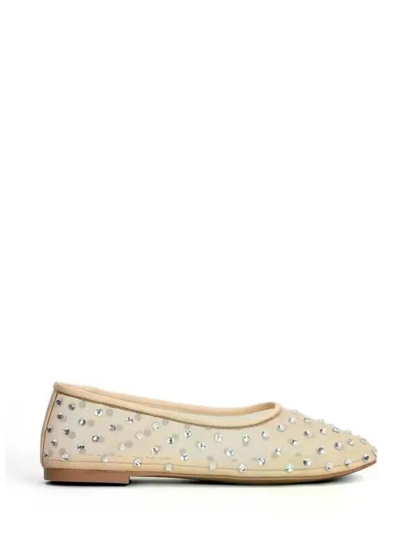 BIBI LOU Crystal-embellished Ballet Flats - Neutrals