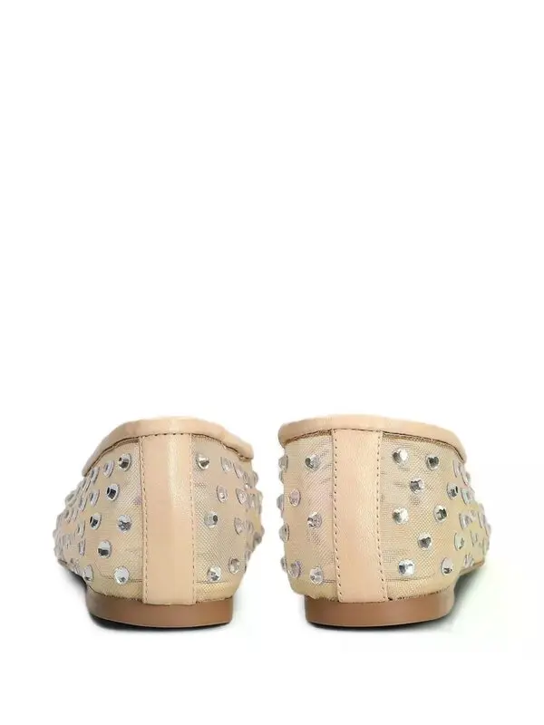 BIBI LOU Crystal-embellished Ballet Flats - Neutrals
