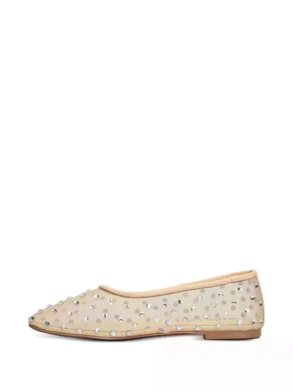BIBI LOU Crystal-embellished Ballet Flats - Neutrals