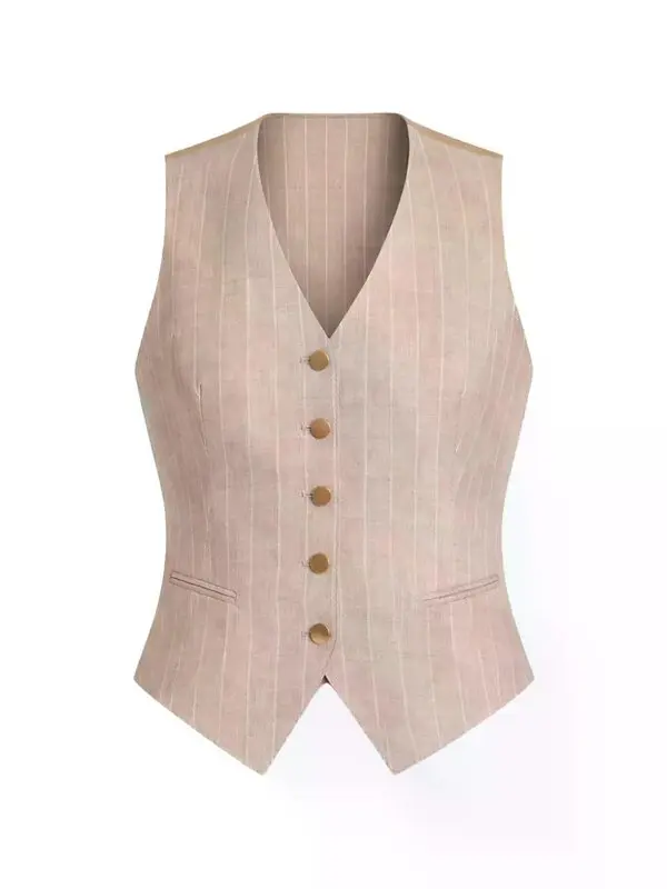 Tagliatore Pinstripe Waistcoat - Neutrals
