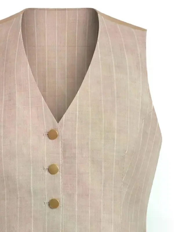 Tagliatore Pinstripe Waistcoat - Neutrals