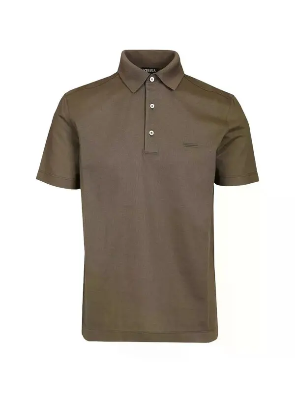 Zegna Cotton Polo Shirt - Brown