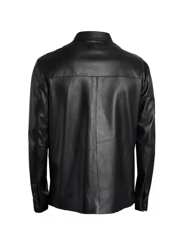 Salvatore Santoro Press-Stud Leather Jacket - Black - 17% Off