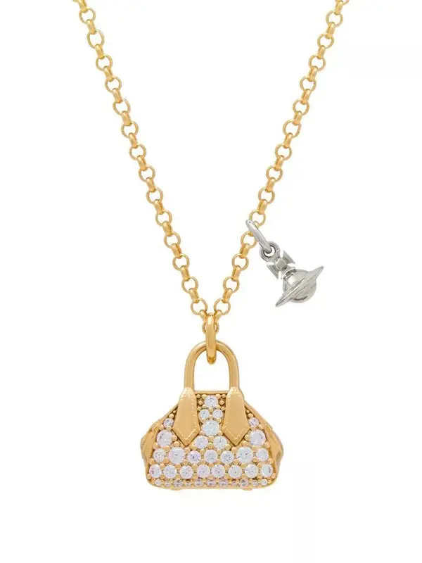 VIVIENNE WESTWOOD Yasmine Crystal-embellished Pendant Necklace - Gold