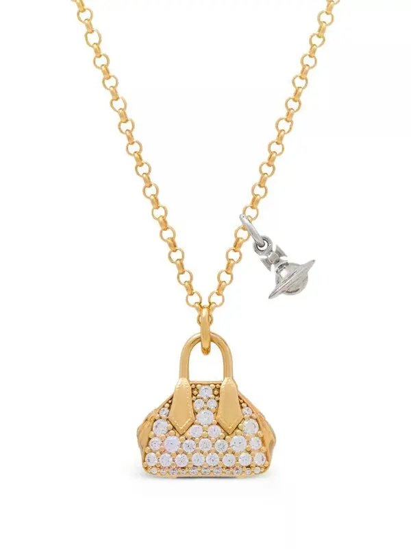 VIVIENNE WESTWOOD Yasmine Crystal-embellished Pendant Necklace - Gold