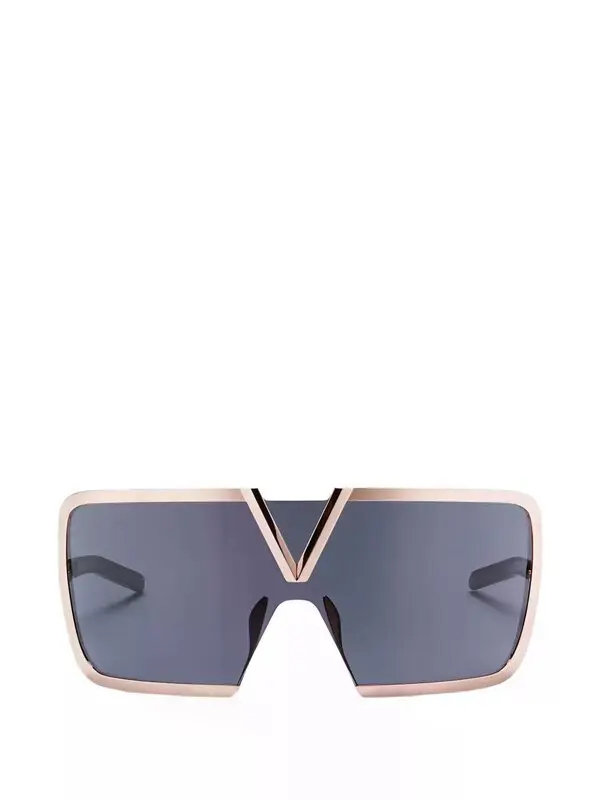 Valentino Garavani Oversized- Frame Sunglasses - Gold