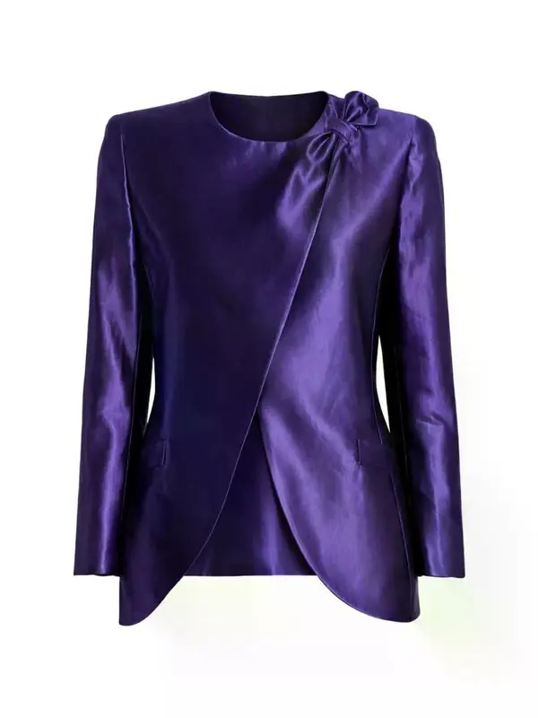 Giorgio Armani Bow-detail Jacket - Purple