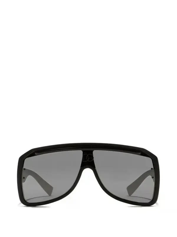 Dolce & Gabbana Visor-style Geometric-frame Sunglasses - Black
