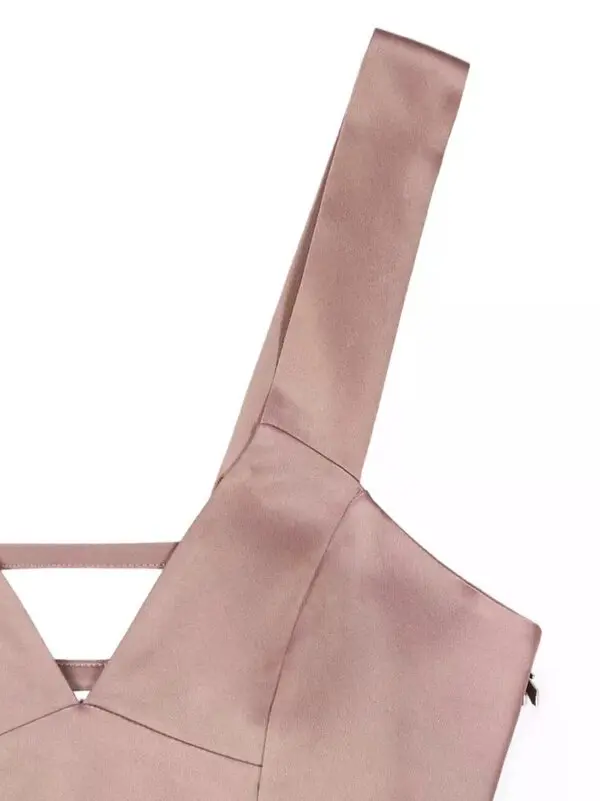 Patrizia Pepe Satin V-neck Top