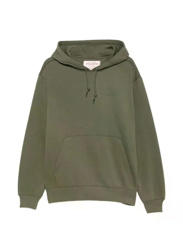 Filson Logo-print Pouch-pocket Hoodie - Green