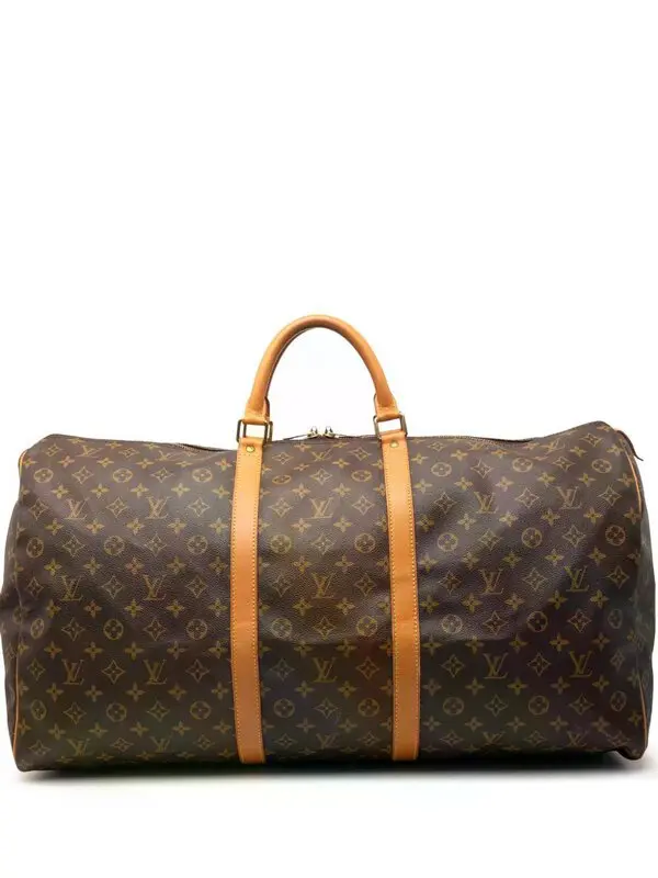 LOUIS VUITTON 1995 Monogram Keepall 60 Travel Bag - Brown