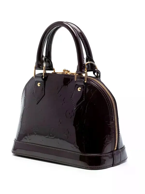 LOUIS VUITTON 2014 Monogram Vernis Alma Bb Satchel - Purple