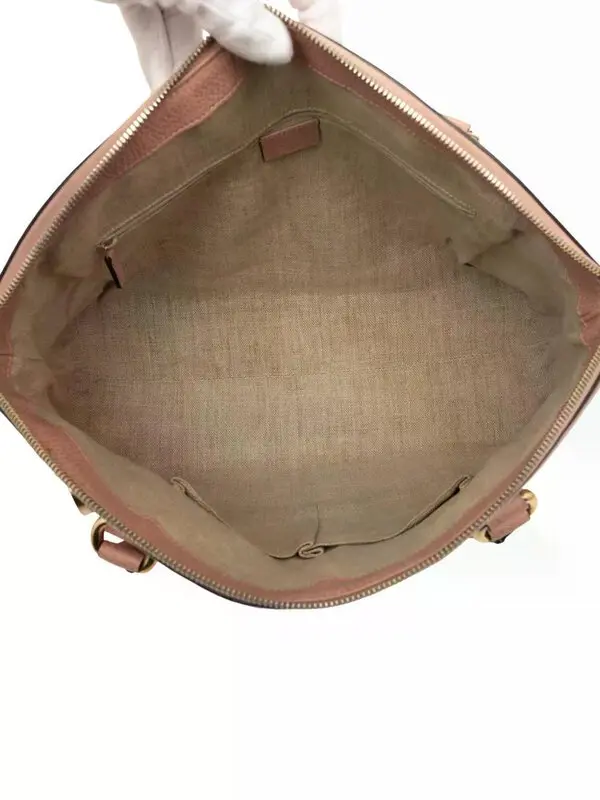 Gucci 2000-2015 Leather Gg Charm Dome Satchel - Pink