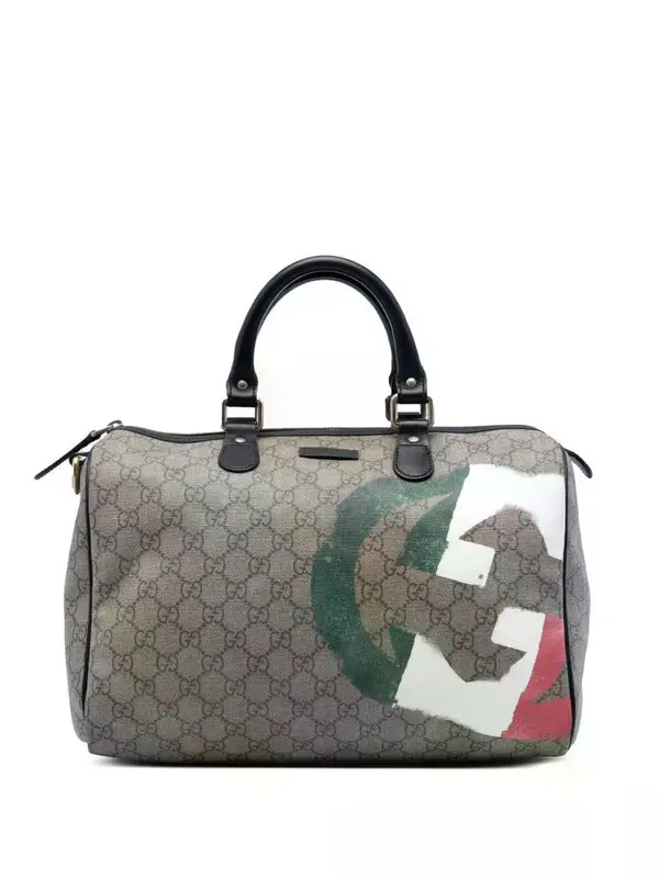 Gucci Gg Supreme Boston Bag - Neutrals