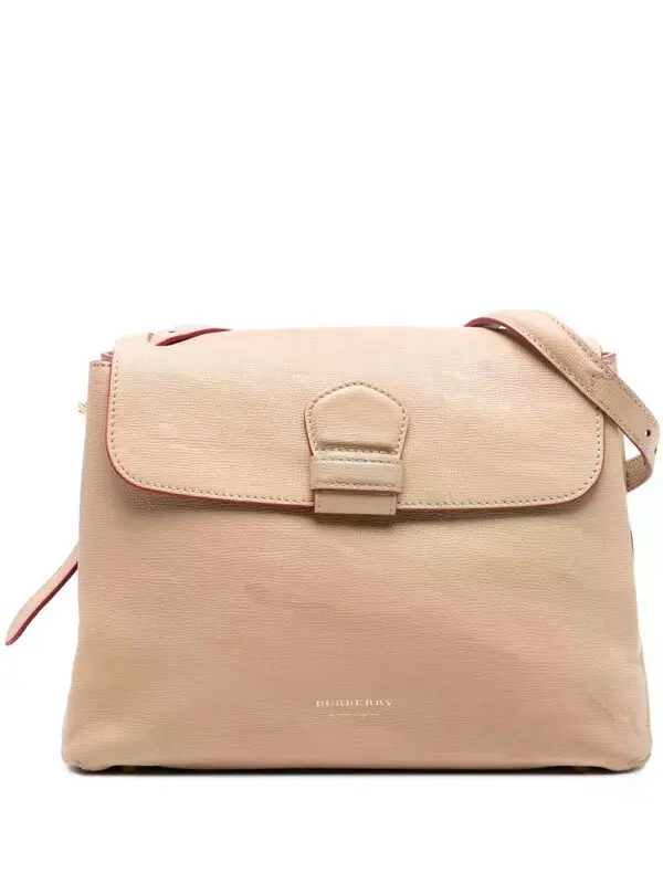 Burberry 2000-2017 Medium House Check Trimmed Leather Camberley Satchel - Neutrals