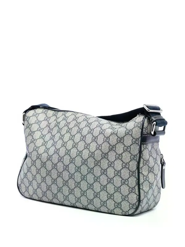 Gucci Gg Supreme Double Pocket Crossbody Bag