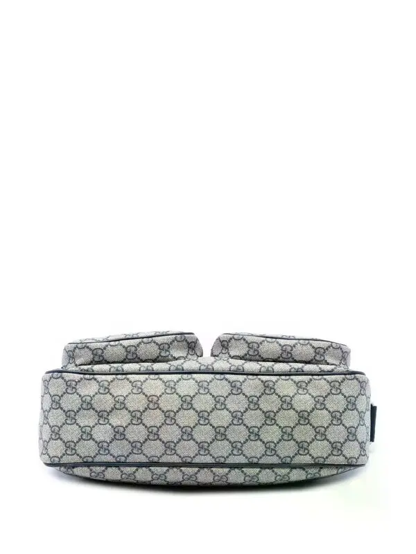 Gucci Gg Supreme Double Pocket Crossbody Bag