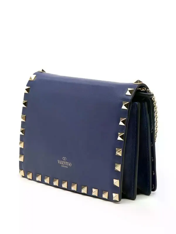 Valentino Garavani Leather Rockstud Chain Pouch Crossbody Bag