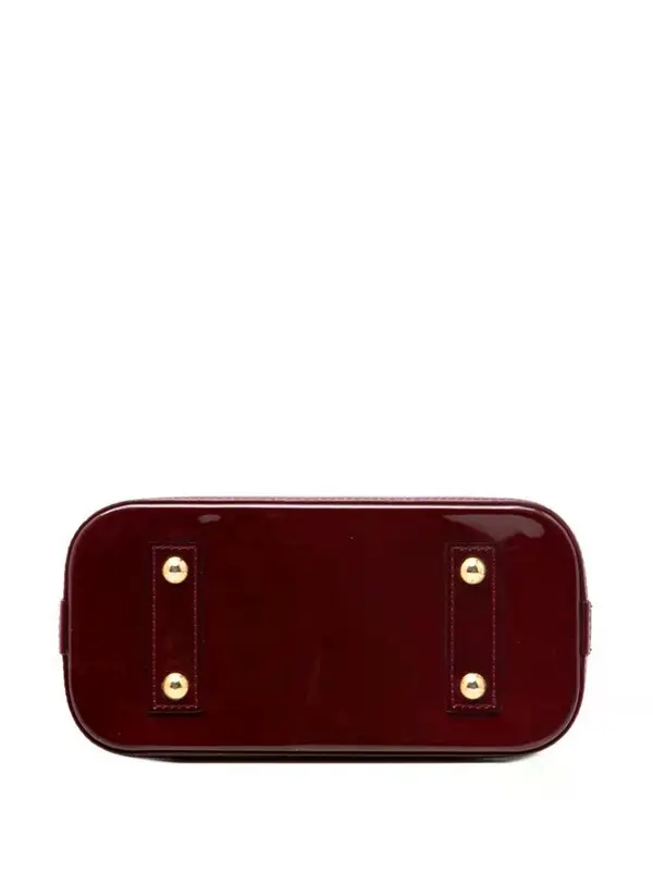LOUIS VUITTON 2014 Monogram Vernis Alma Bb Satchel - Red