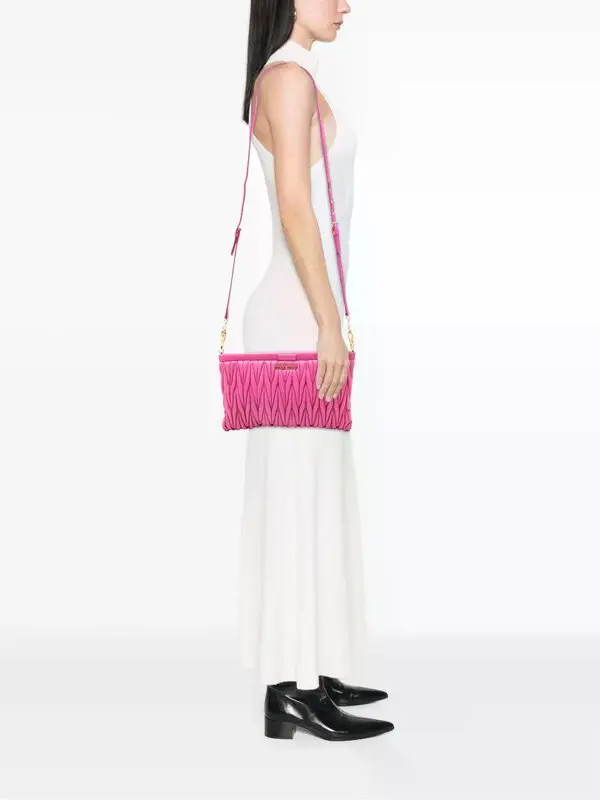 Miu Miu Matelasse Nappa Frame Clutch With Strap