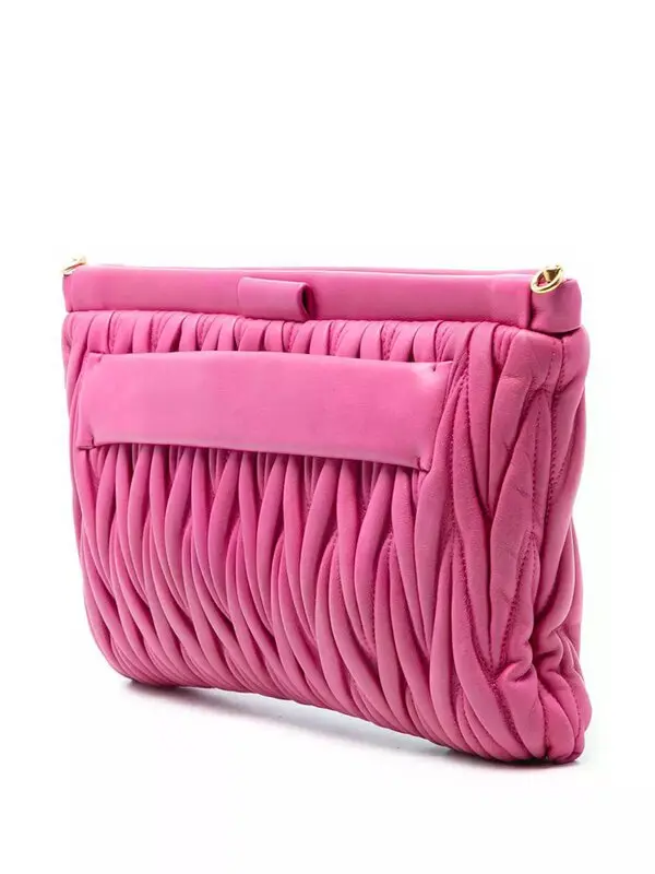 Miu Miu Matelasse Nappa Frame Clutch With Strap