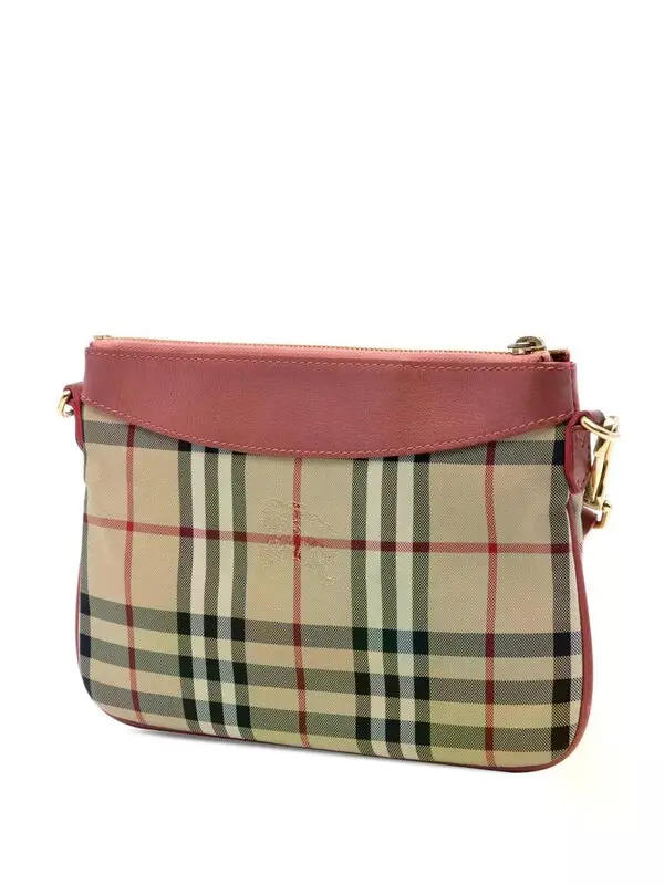 Burberry Haymarket Check Canvas Peyton Crossbody Bag - Neutrals