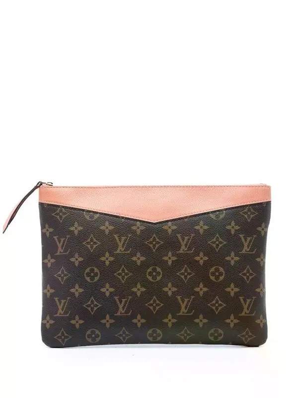 LOUIS VUITTON 2017 Monogram Daily Pouch - Brown