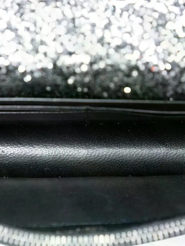 Saint Laurent Metallic Glitter Monogram Kate Tassel Chain Wallet
