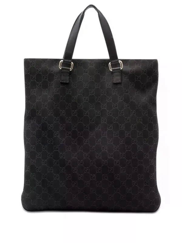 Gucci Gg Denim Tote Bag - Brown