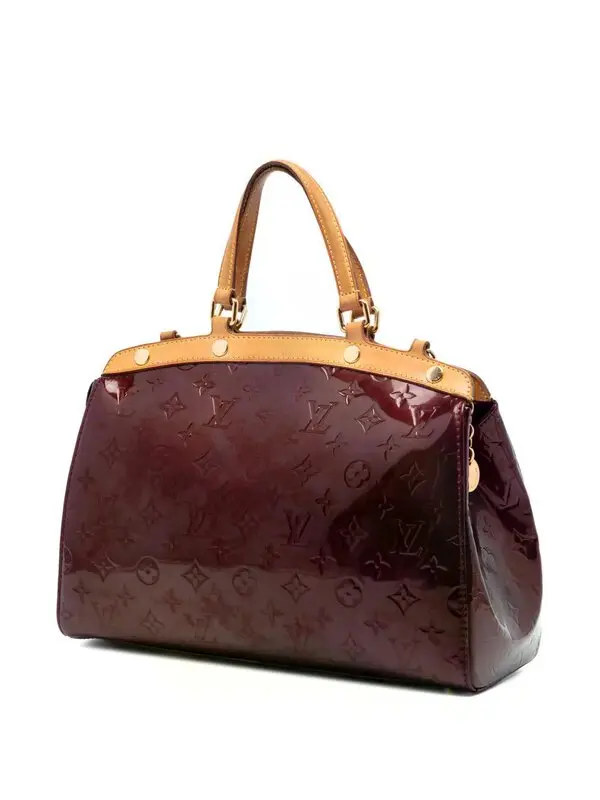 LOUIS VUITTON 2012 Monogram Vernis Brea Mm Satchel - Purple