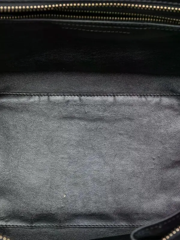 Celine Mini Bicolor Canvas And Leather Luggage Tote