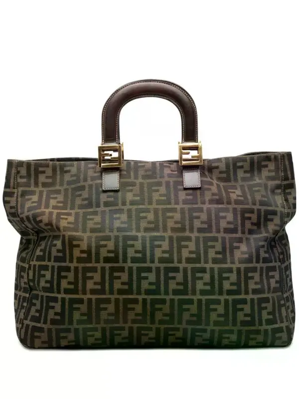 Fendi 2000-2010 Zucca Canvas Twins Tote Bag