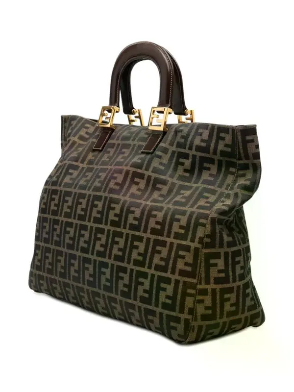 Fendi 2000-2010 Zucca Canvas Twins Tote Bag