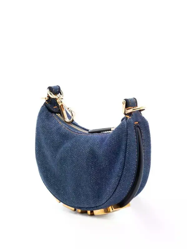 Fendi 2010-2026 Nano Denim Graphy Hobo Bag - Blue