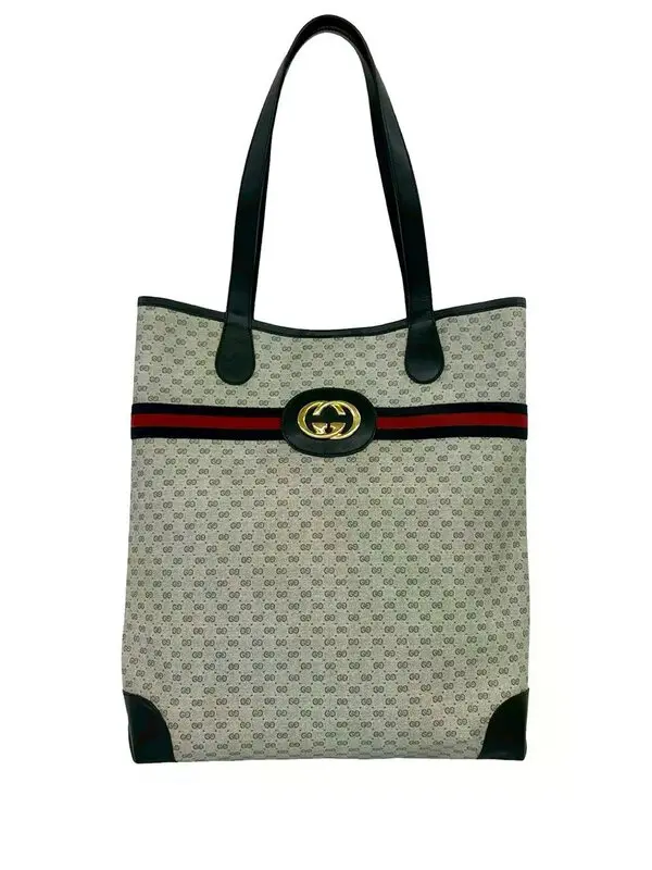 Gucci 20th Century Micro Gg Supreme Web Tote Bag - Grey