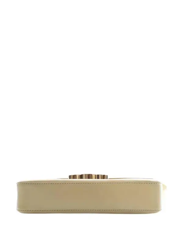 Celine Shiny Calfskin Triomphe Claude Shoulder Bag - Neutrals