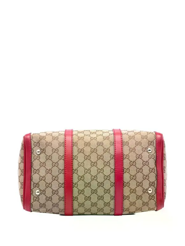 Gucci Medium Gg Canvas Joy Boston Bag Satchel - Red