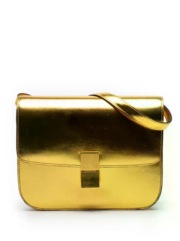 Celine 2010-2026 Medium Classic Box Crossbody Bag - Gold