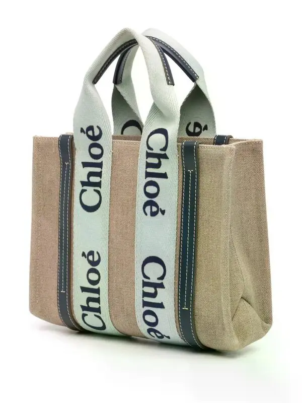Chloé Small Canvas Woody Tote - Blue